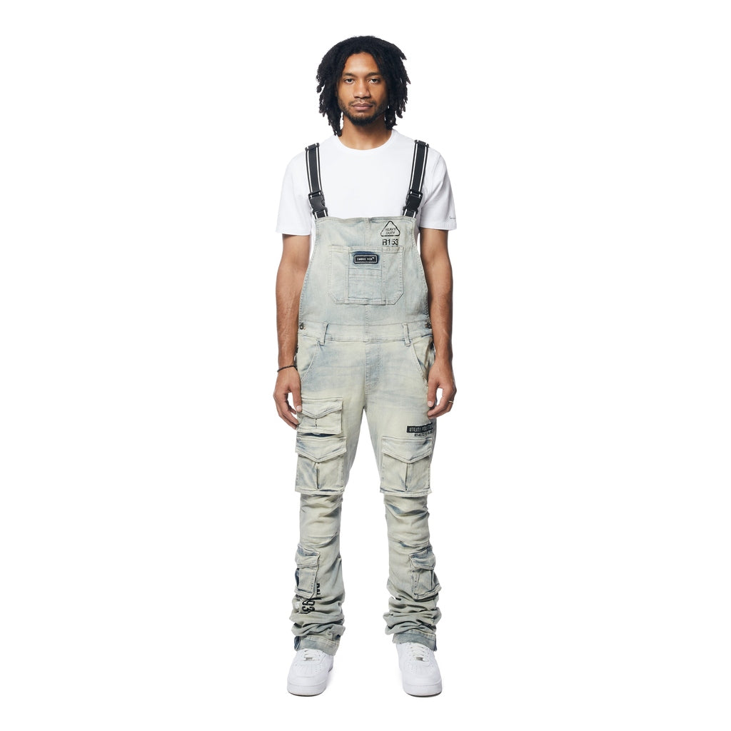 Utility Heavy Washed Denim Overalls - Industrial Blue – SMOKERISENY.COM