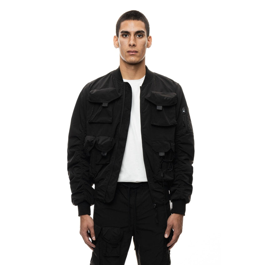 Mixed Media Utility Jacket - Black – SMOKERISENY.COM